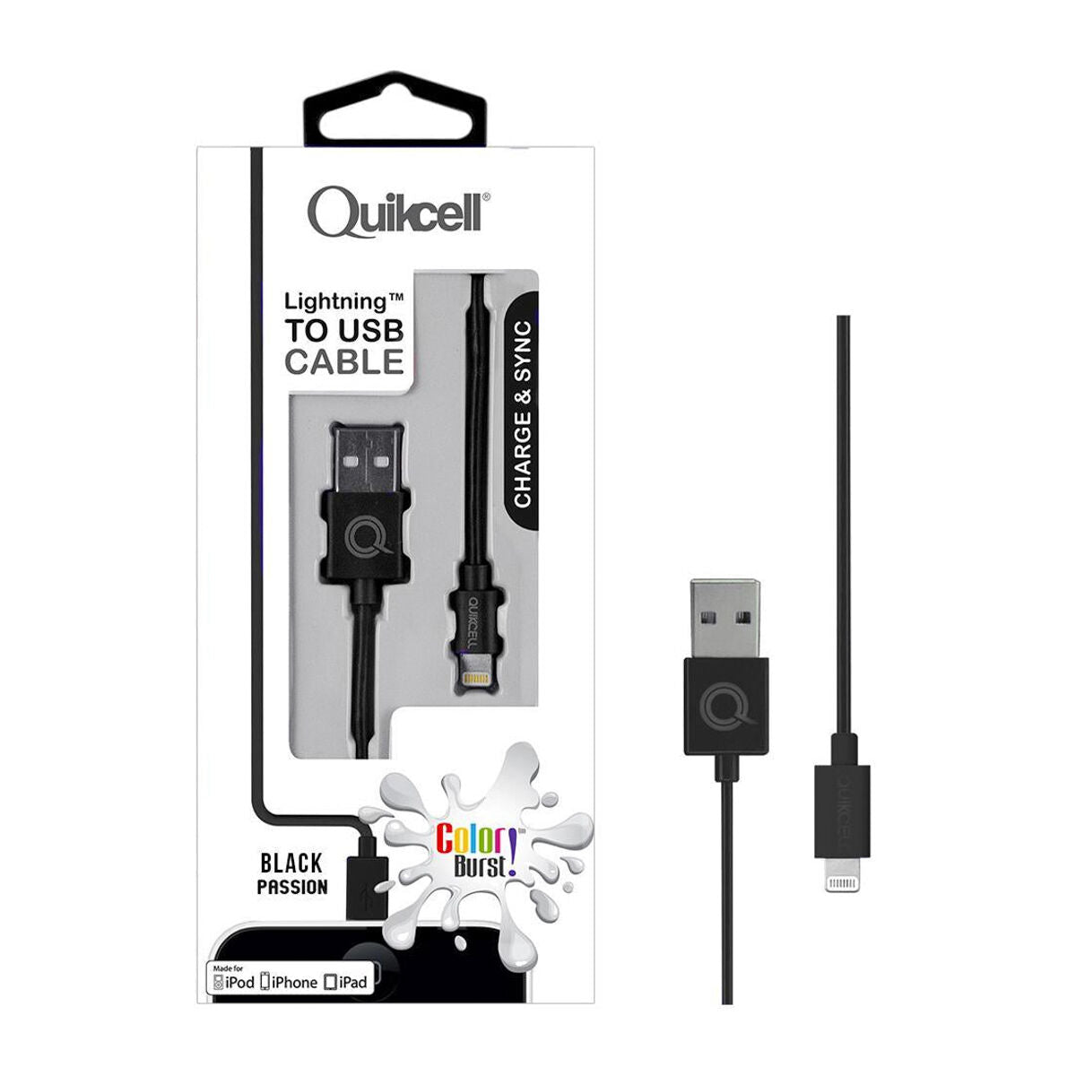 Cable Quikcell USB a Lightning 1m – Maxicel
